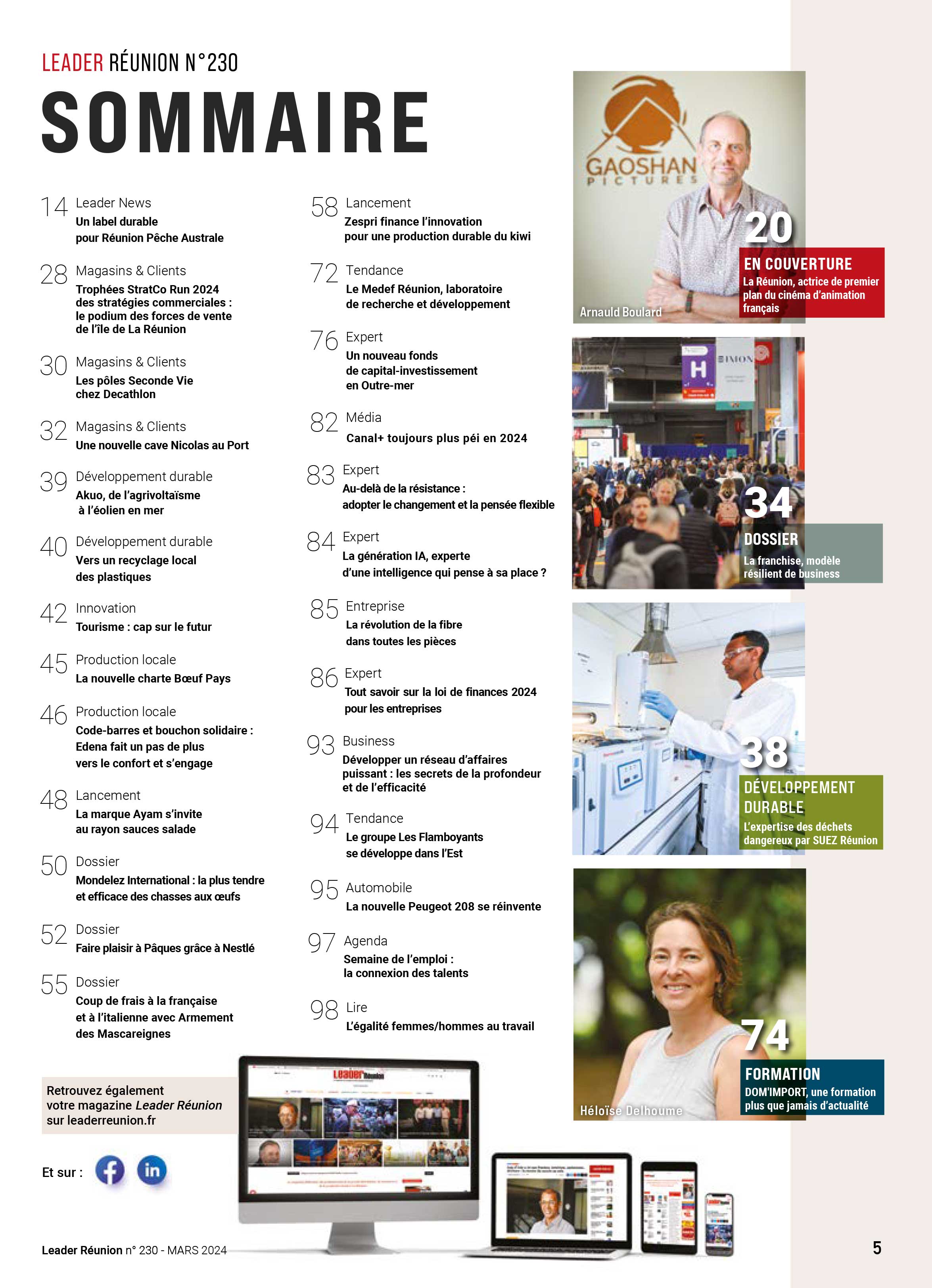Magazine Leader Réunion – Edition Mars 2024 - Leader Réunion