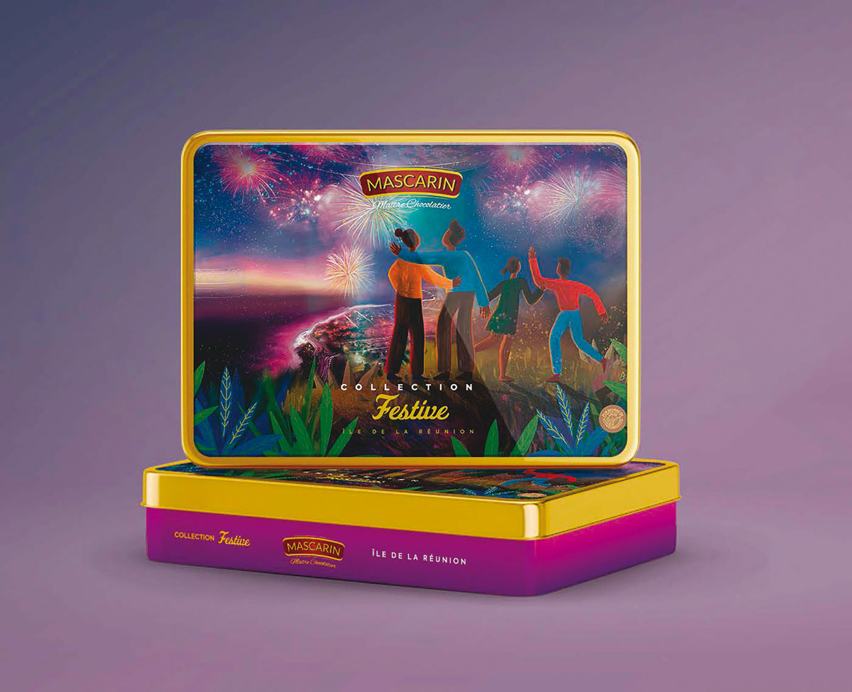 Boîtes collectors de chocolat Mascarin pour Noël - Leader Réunion