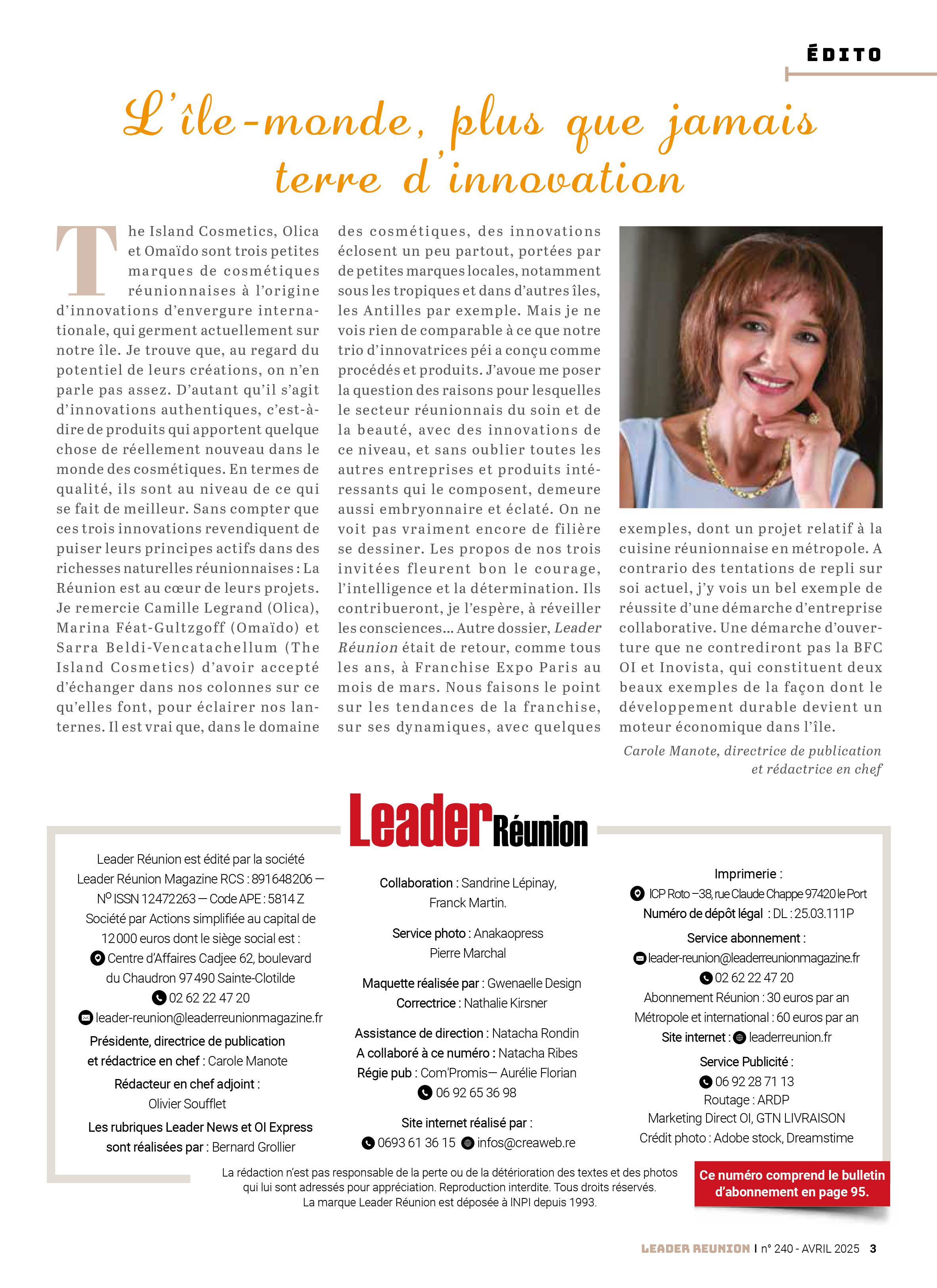 Magazine Leader Réunion – Edition Avril 2025 - Leader Réunion
